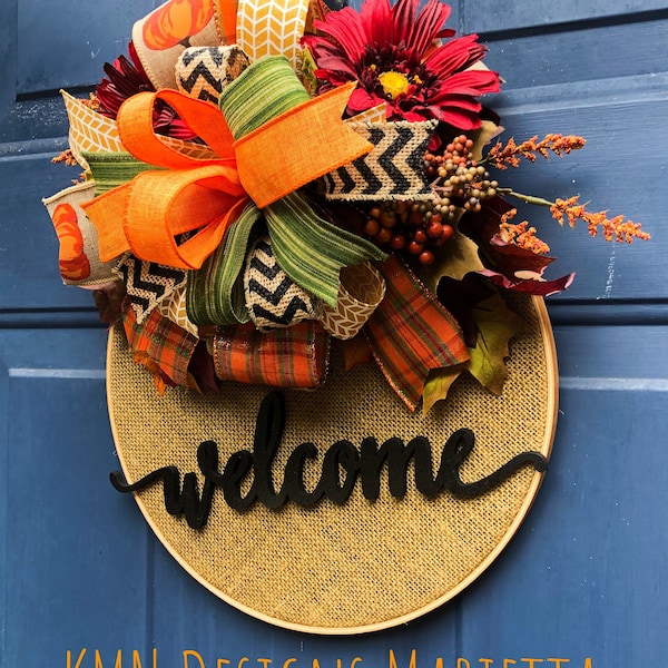 Fall Hoop Wreath - Etsy