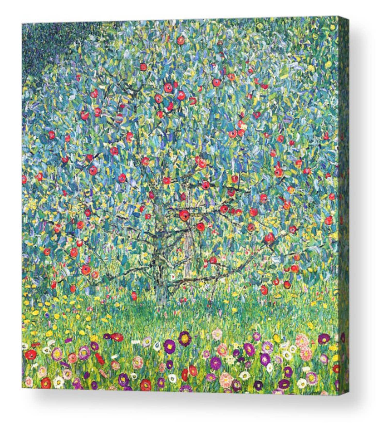Gustav Klimt apple Tree Canvas Art Repro 8x8, 10x10, 16x16, 20x20 ...