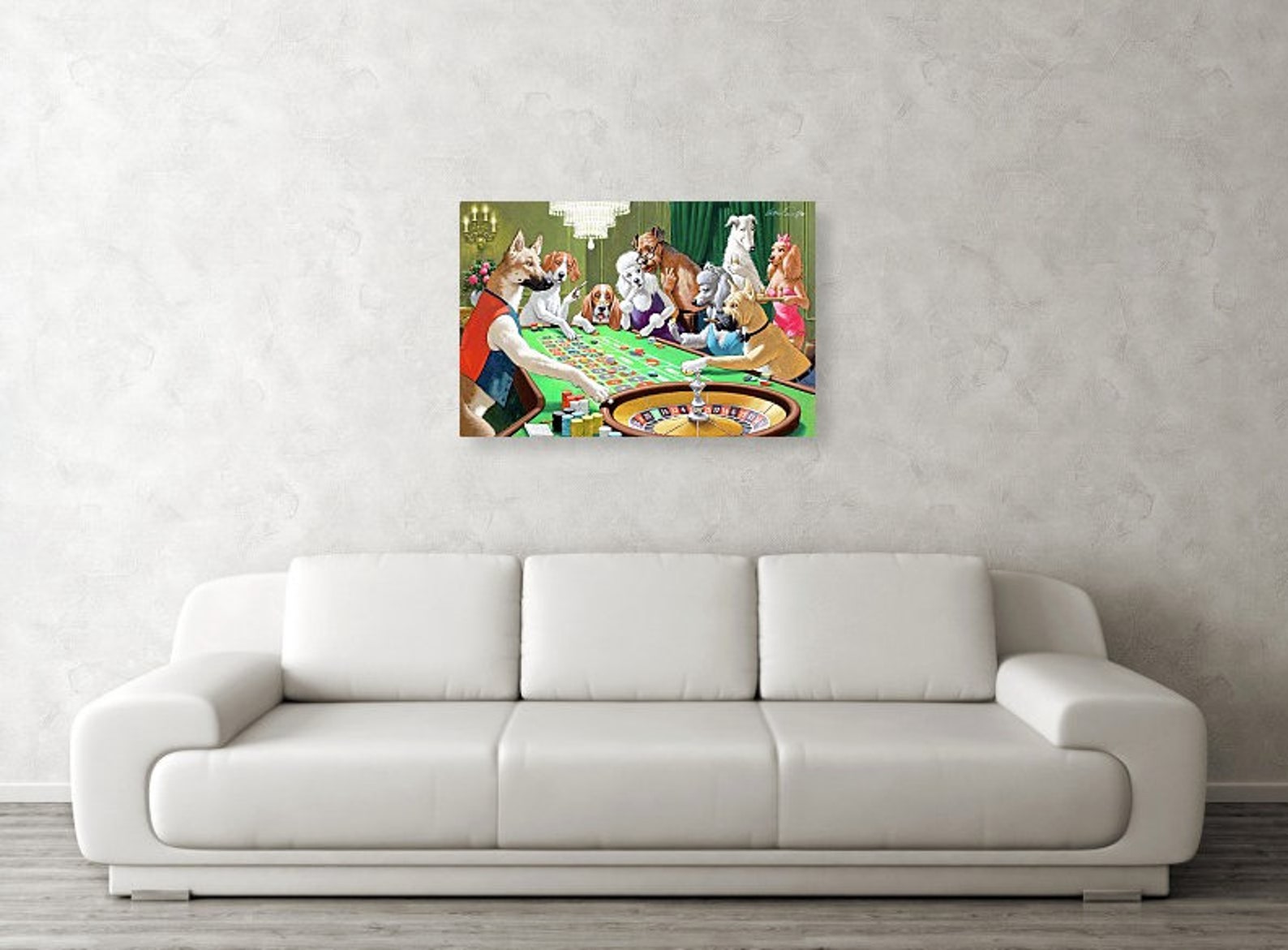 Dogs Playing Roulette by Arthur Sarnoff Famous Canvas/ Photo / - Etsy