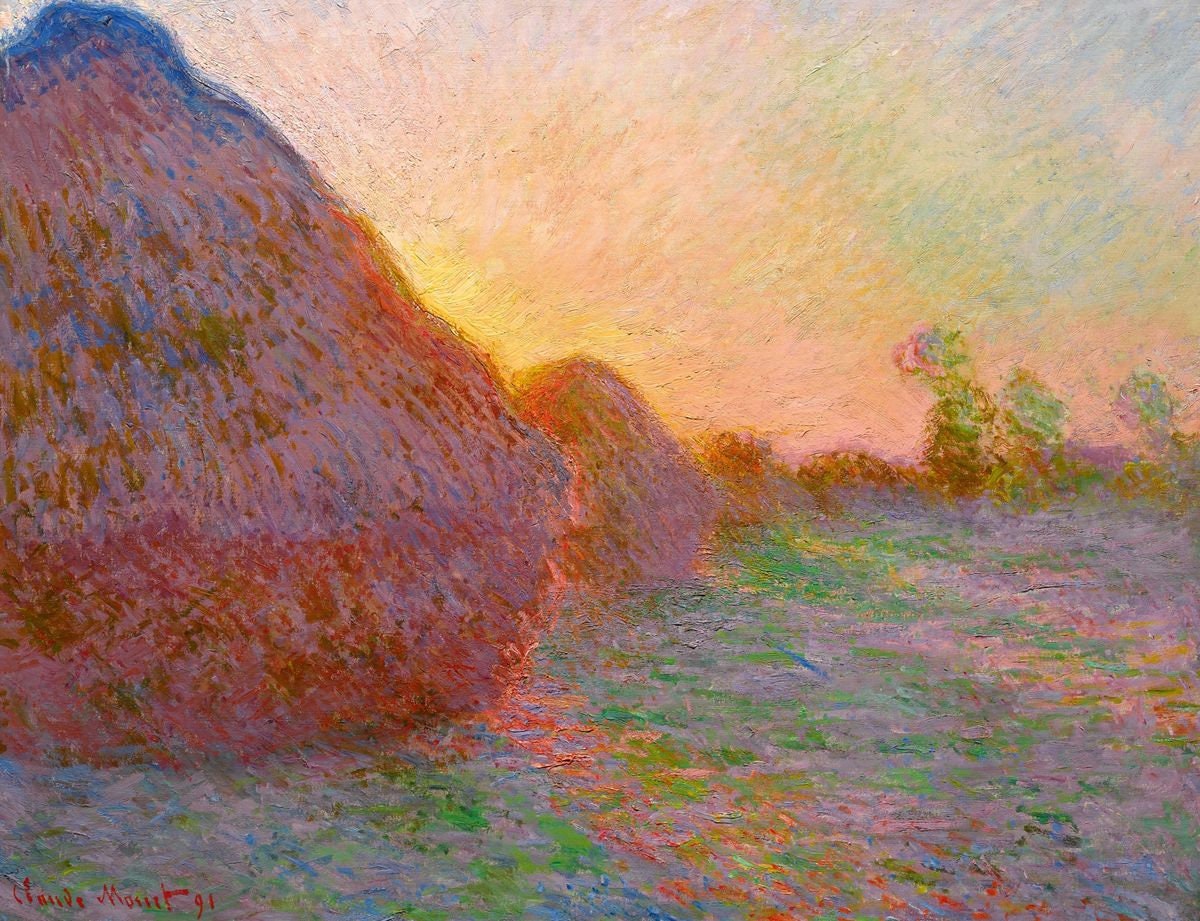 Claude Monet Haystacks Canvas Box Art or Print A4 A3 A2 A1 - Etsy UK