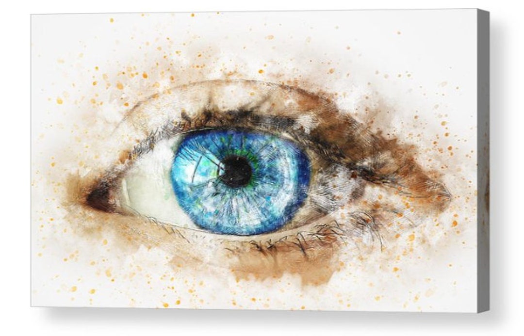 Abstract Blue Eye Art Canvas Box Art A4, A3, A2, A1 ++ - Etsy