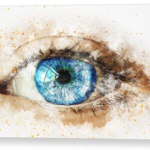 Abstract Blue Eye Art Canvas Box Art A4, A3, A2, A1 ++ - Etsy UK