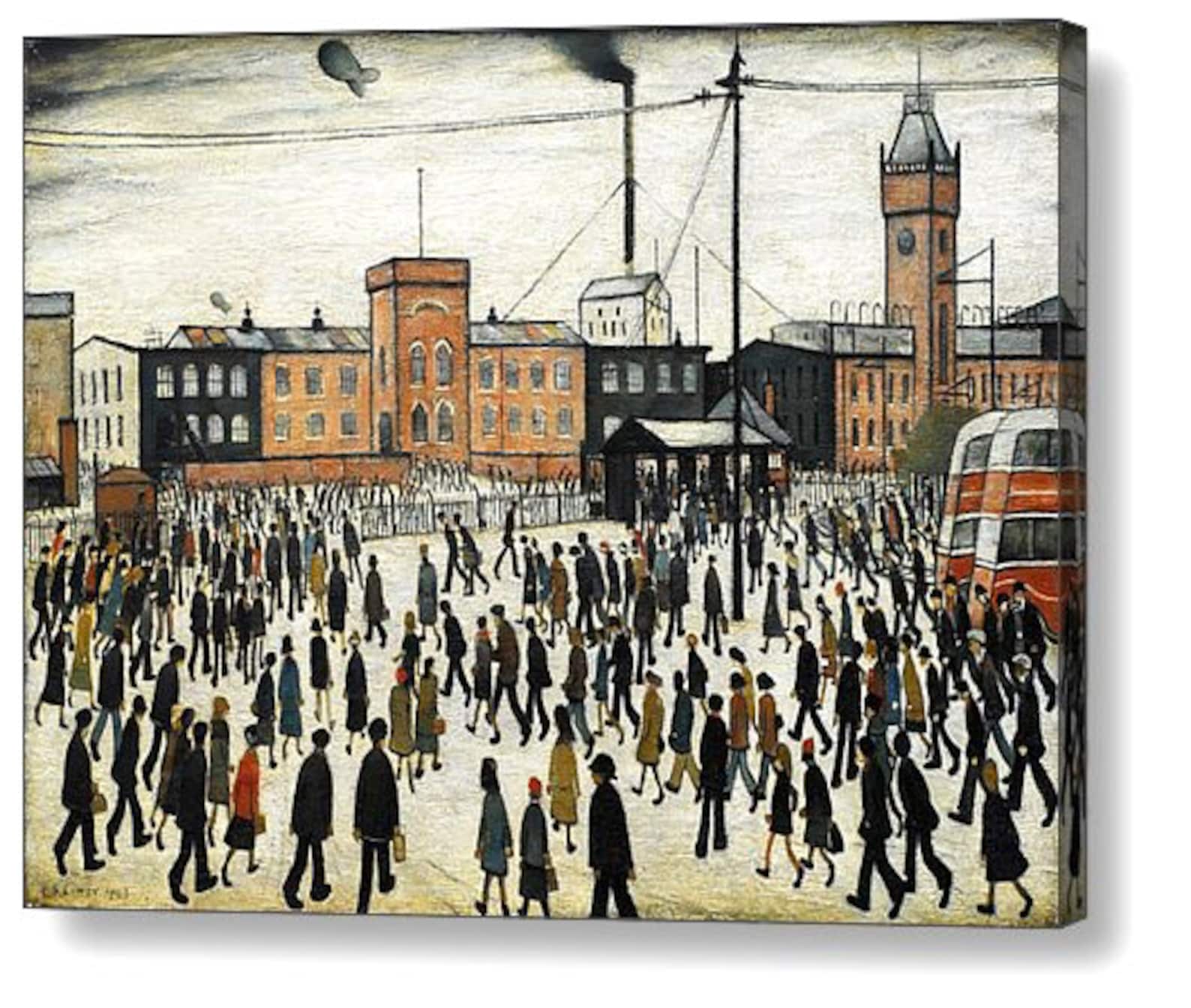 LS Lowry Going to Work Canvas Box Art A4, A3, A2, A1 - Etsy UK