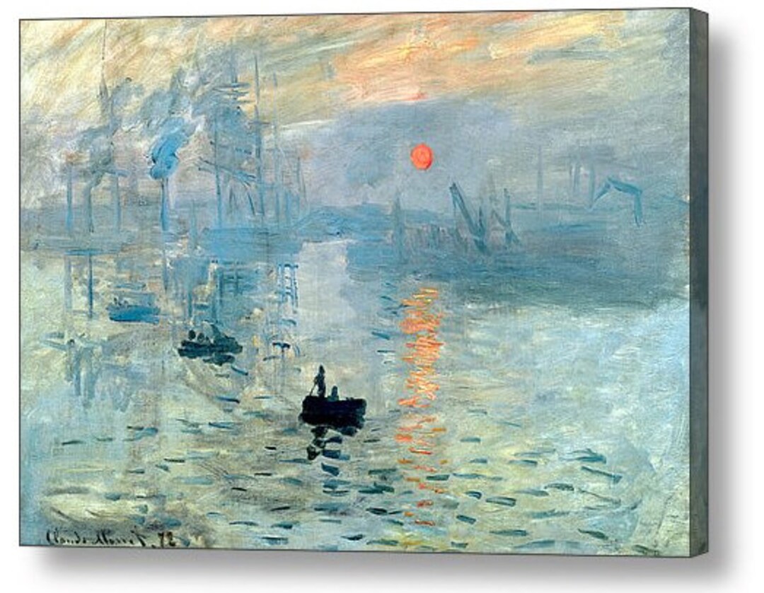 Claude Monet "sunrise 1872" Canvas Box Art or Photo Print A4, A3, A2 ...