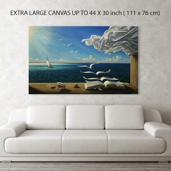 Salvador Dali Canvas Print Waves Book - Etsy