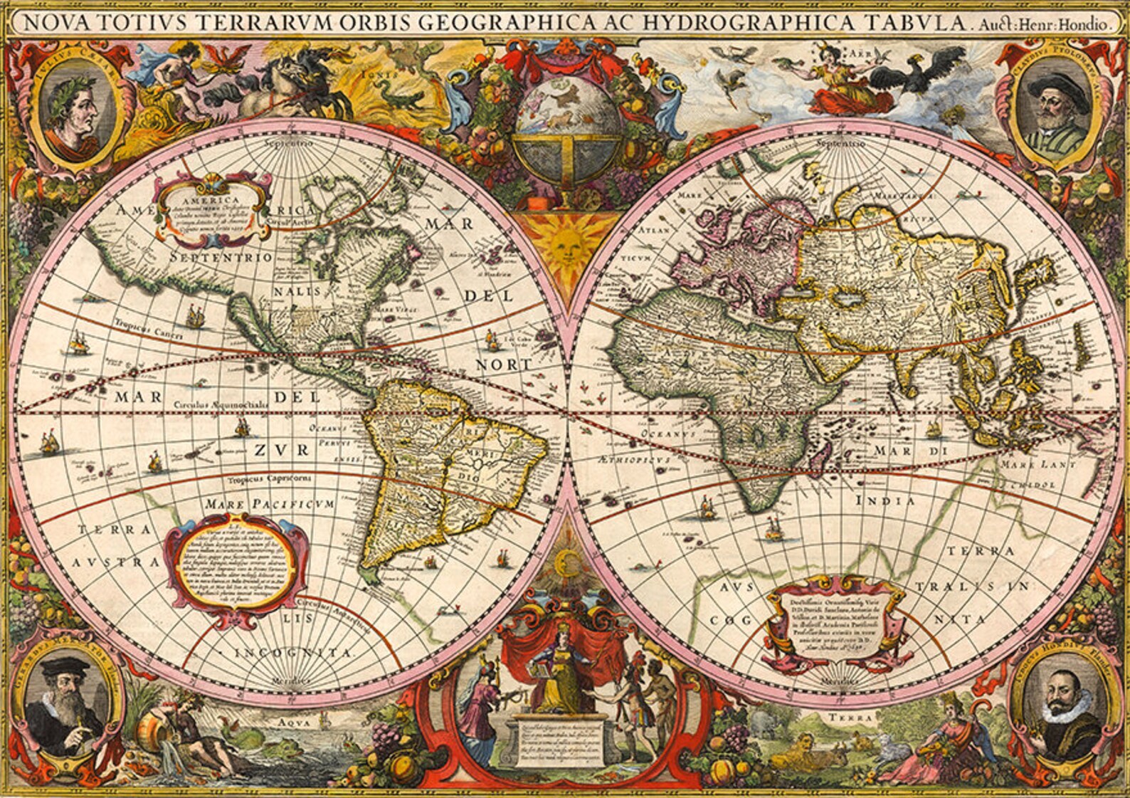 Antique Map Reproduction nova Totius Terrarum Orbis - Etsy