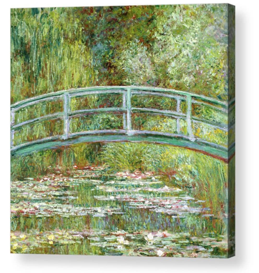 Claude Monet "bridge Over Water Lilies " Canvas Box Art A4, A3, A2, A1 ...