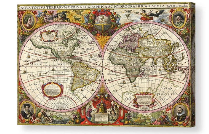 Antique Map Reproduction nova Totius Terrarum Orbis - Etsy