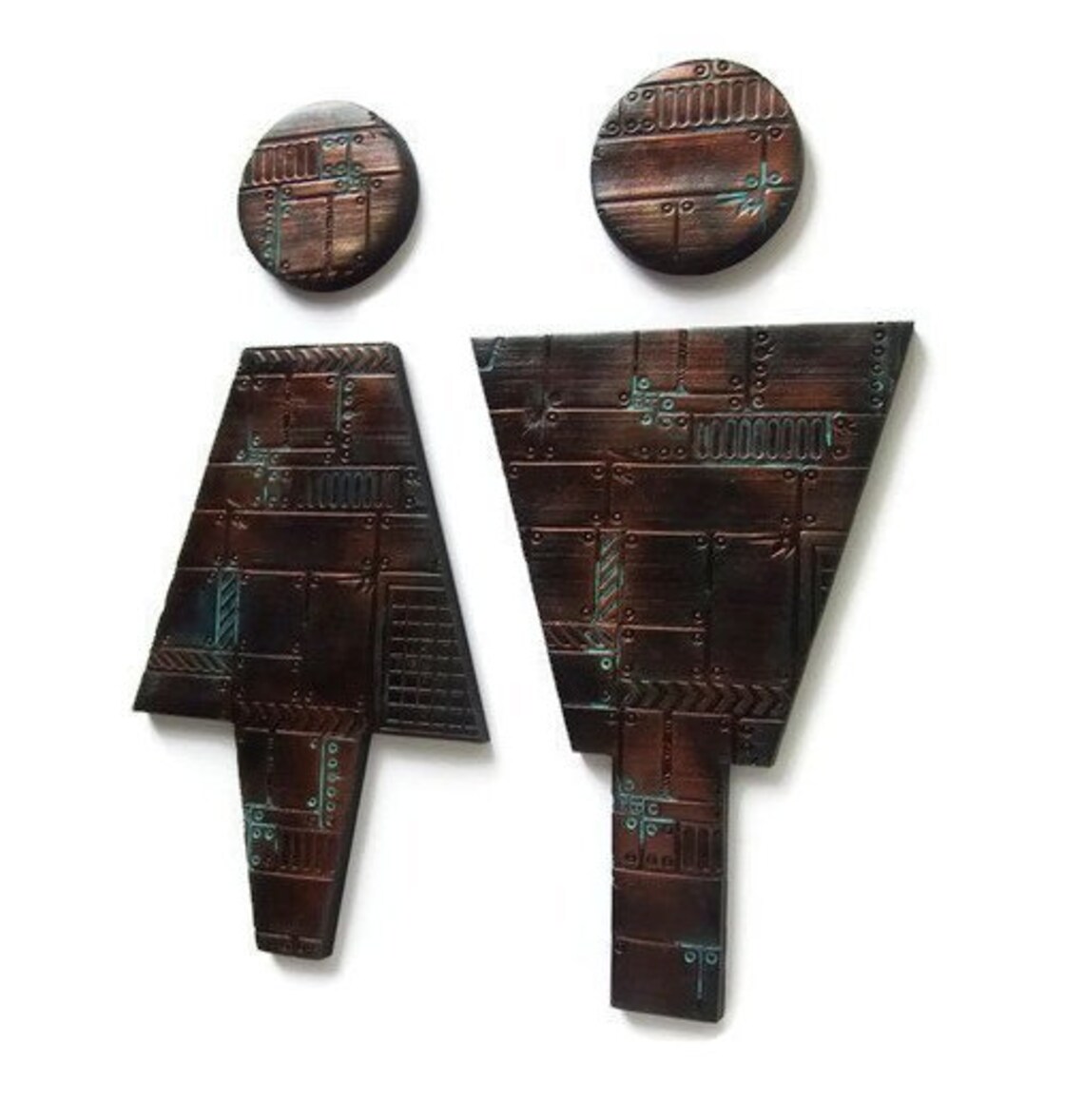 Bathroom Signs for Industrial Decor Large Restroom Signs for - Etsy
