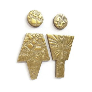 Gold Restroom Sign, Male Female Bathroom Signs for Gold Home Decor ...