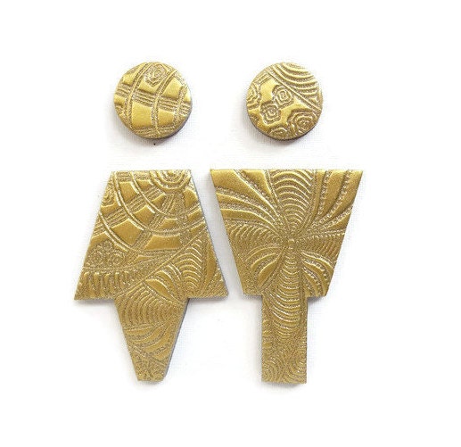 Gold Restroom Sign Male Female Bathroom Signs for Gold Home | Etsy