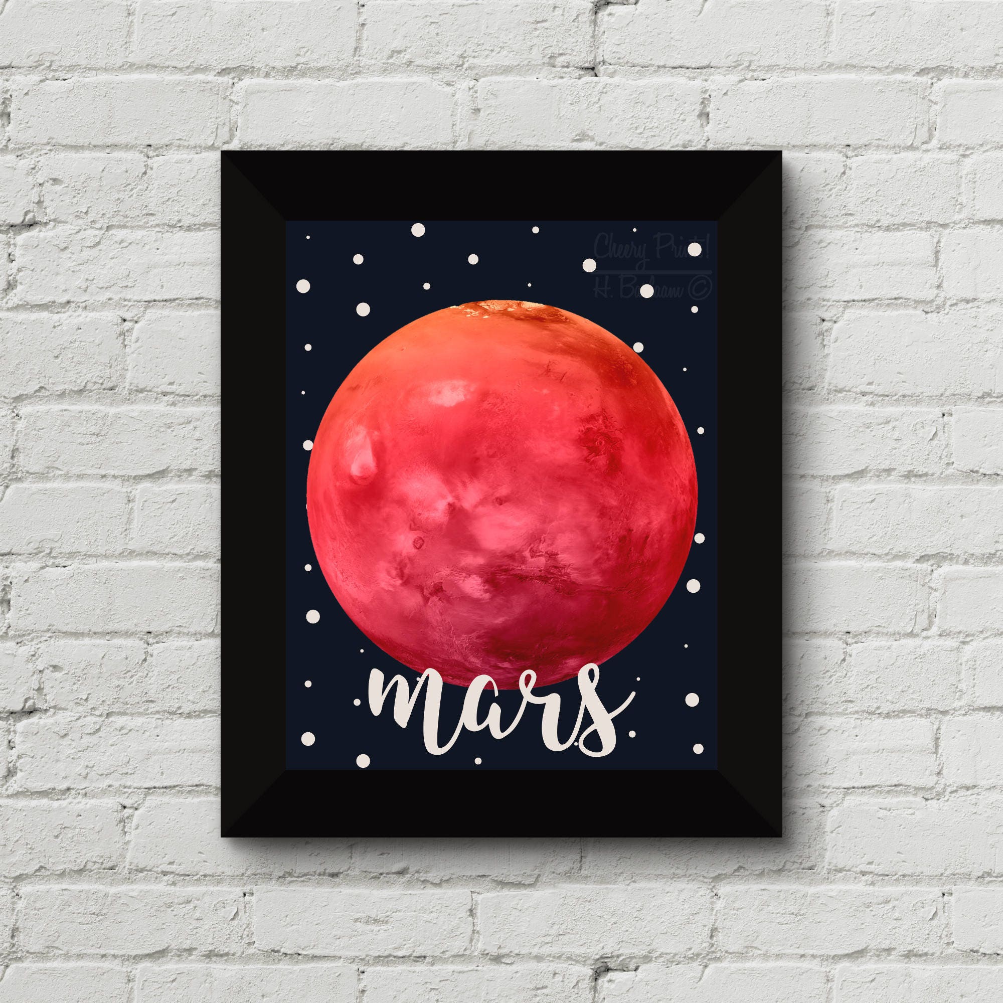 Watercolor Mars Print Instant Download - Etsy