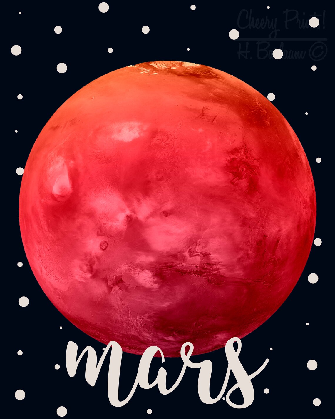Watercolor Mars Print Instant Download - Etsy