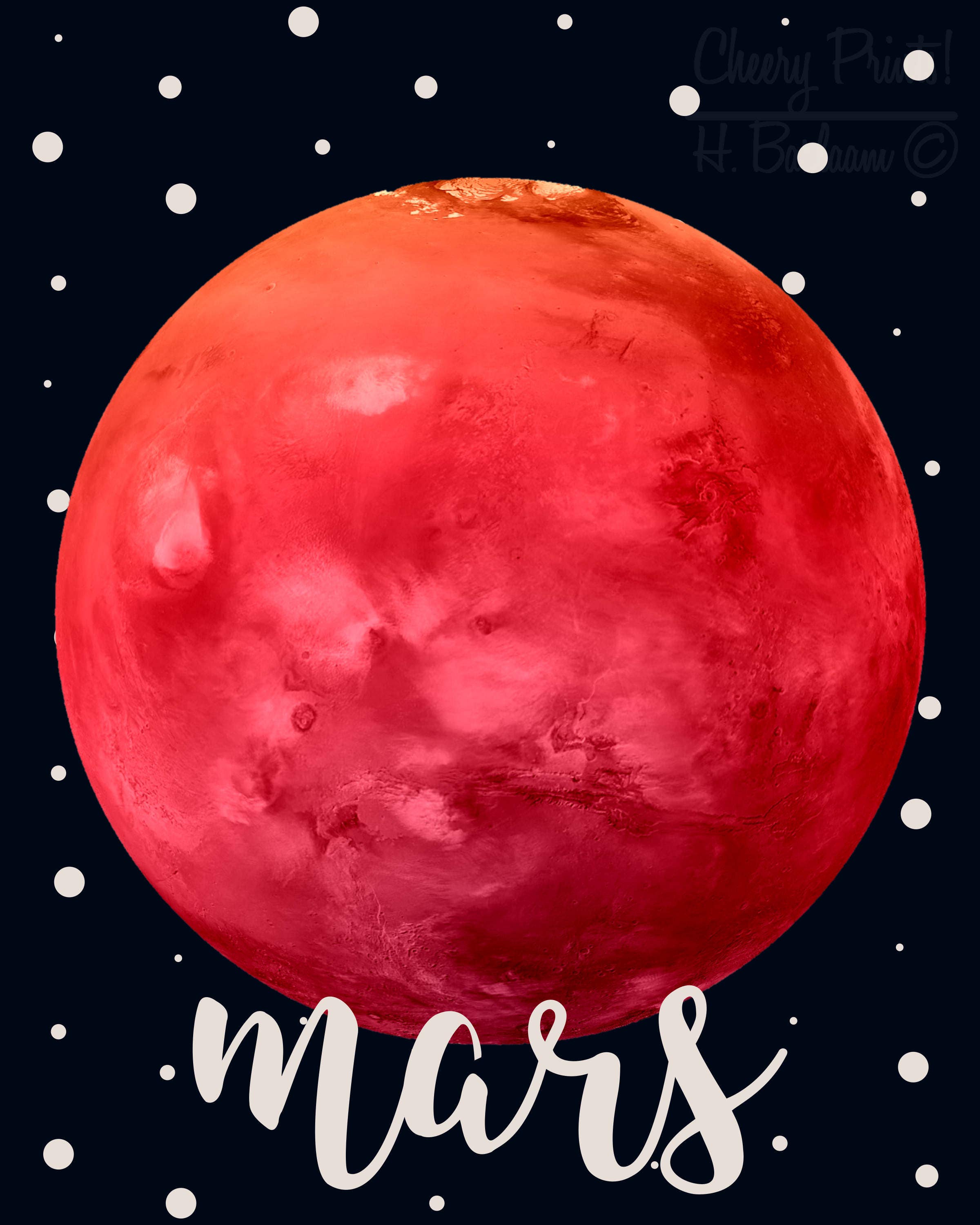 Watercolor Mars Print Instant Download - Etsy