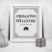 Dragons Welcome Print Instant Download - Etsy