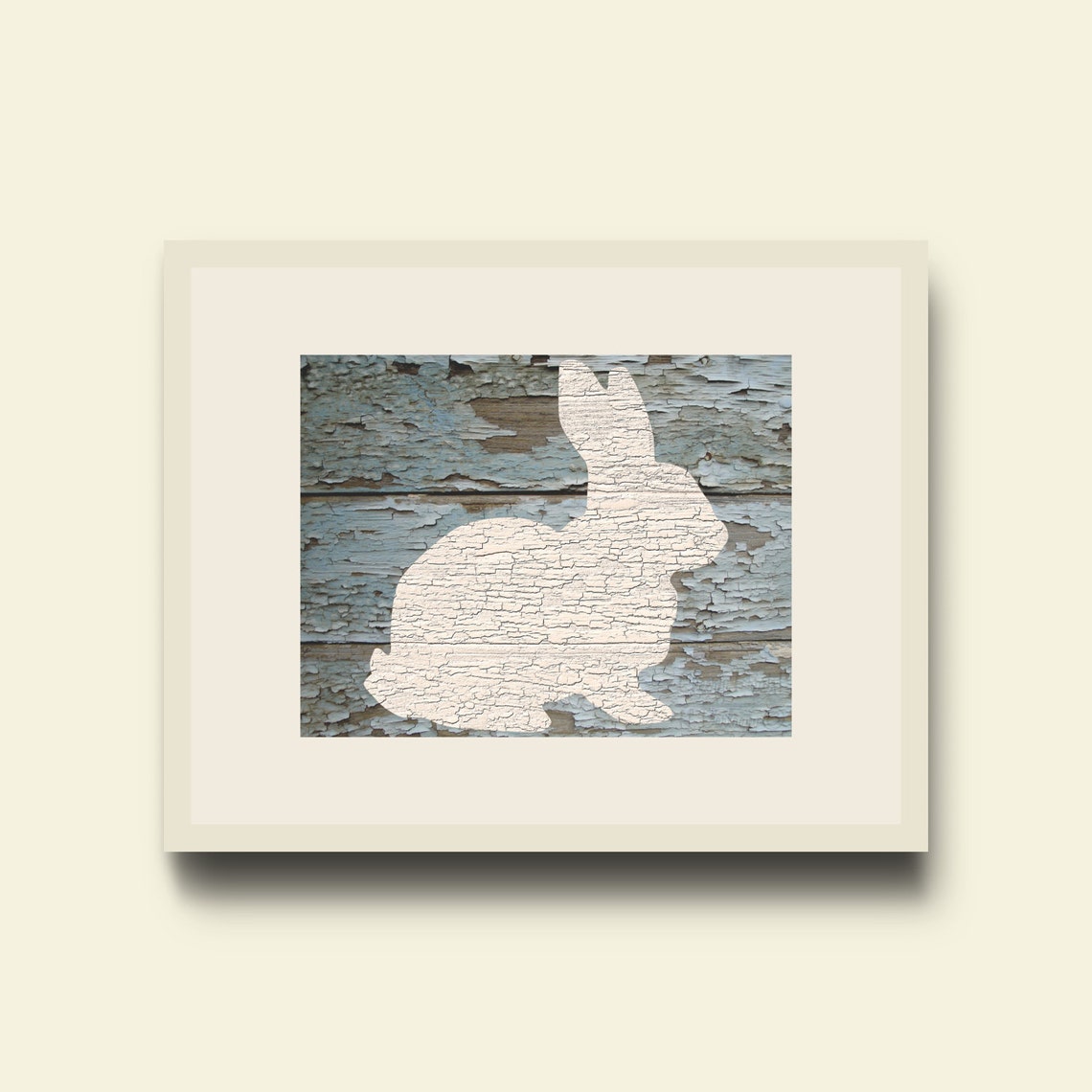 Vintage Bunny Silhouette Print - Etsy