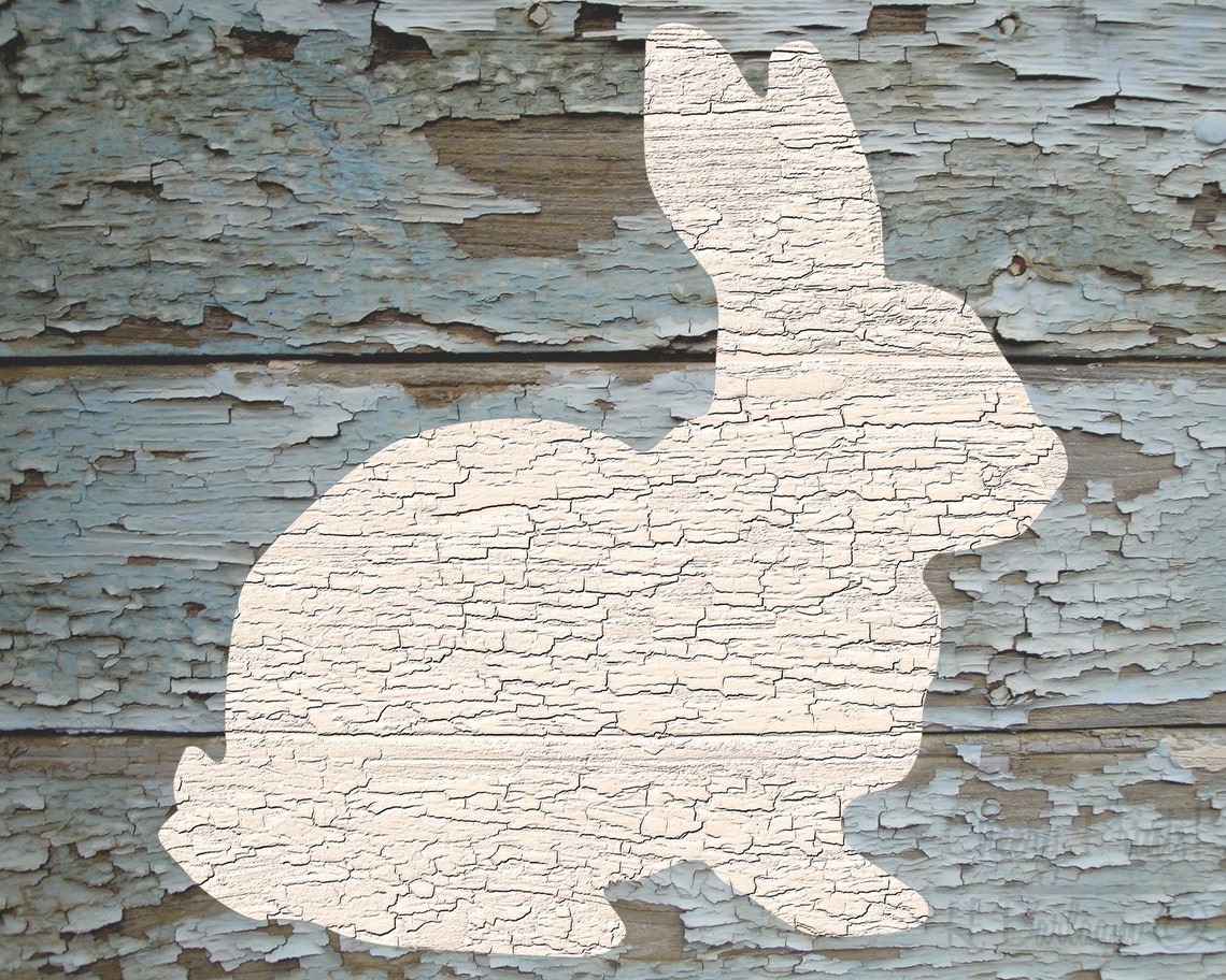 Vintage Bunny Silhouette Print - Etsy