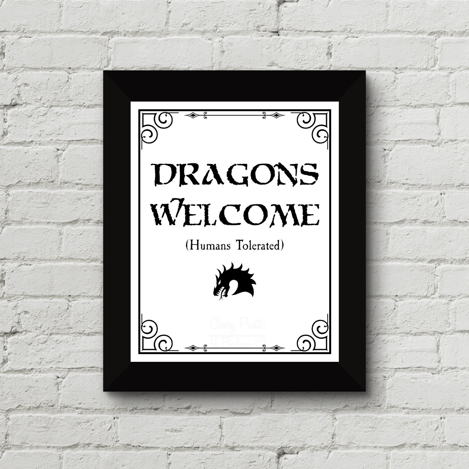 Dragons Welcome Print Instant Download - Etsy
