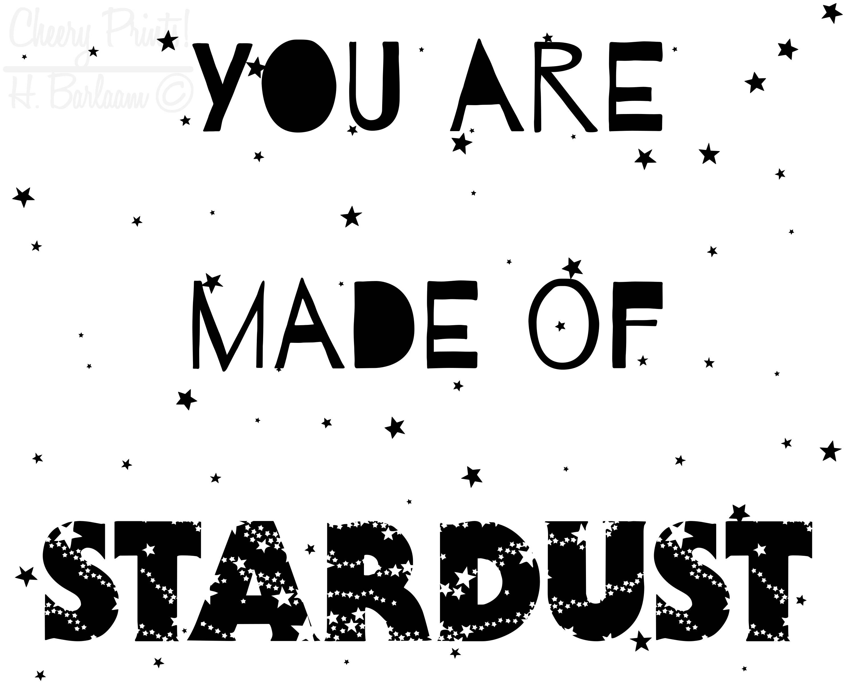 You are Made of Stardust Print | Etsy You are Made of Stardust Print | Etsy