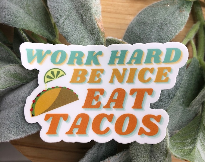 Taco Decal for Car Window or Anywhere, Bumper Sticker Taco Sticker ...