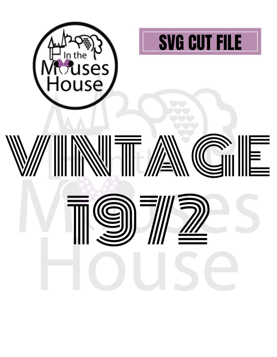 Vintage 1972 SVG, Vintage Birthday SVG, - Etsy