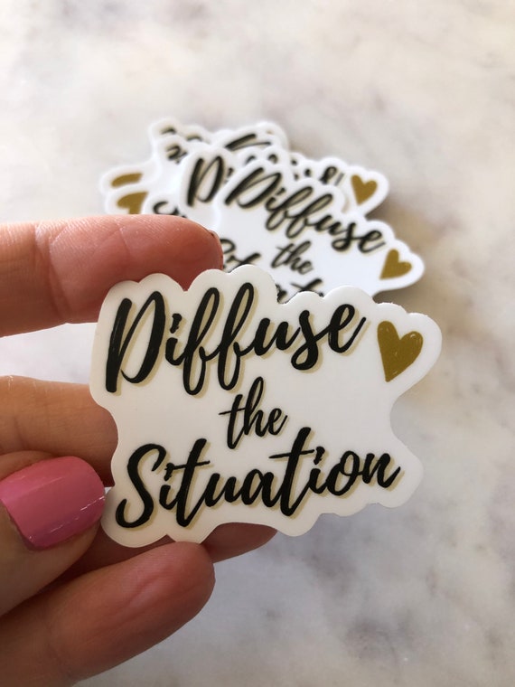 Ätherisches Öl Sticker Diffuse the Situation | Etsy