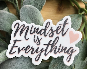 Mindset is Everything Life Motivation Vinyl Sticker Laptop Sticker ...