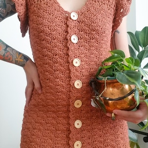 Crochet Dress PATTERN: Mountain Laurel // Boho Button Down Frock for ...
