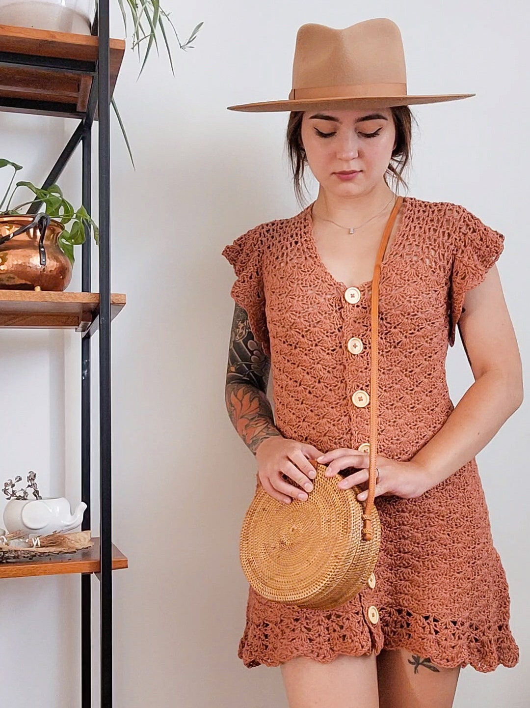 Crochet Dress PATTERN: Mountain Laurel // Boho Button Down Frock for ...