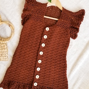 Crochet Dress PATTERN: Mountain Laurel // Boho Button Down Frock for ...