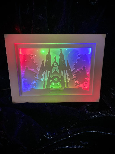 FFXIV Inspired Paper Cut Light Shadow Box Chapel Sanctum of - Etsy