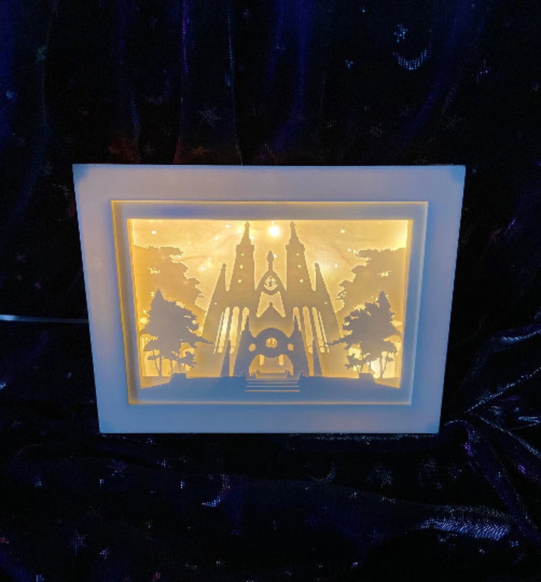 FFXIV Inspired Paper Cut Light Shadow Box Chapel Sanctum of the Twelve ...