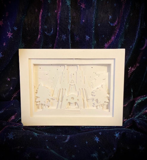 FFXIV Inspired Paper Cut Light Shadow Box Chapel Sanctum of - Etsy
