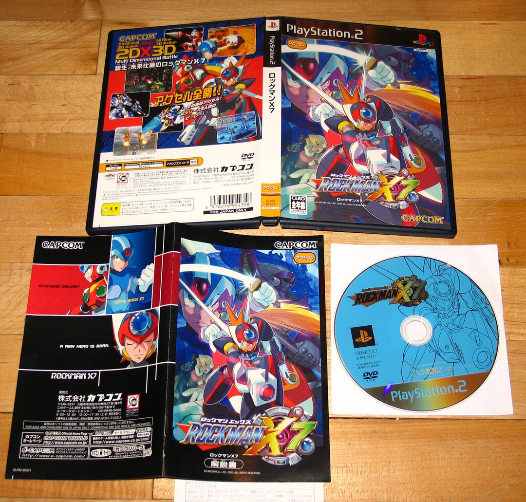 Rockman X7 mega Man X7 Megaman X 7 Playstation 2 COMPLETE Japan Import ...