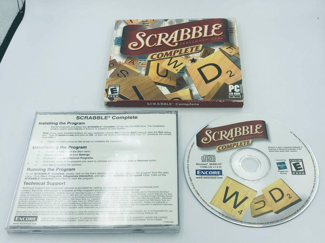 Scrabble Complete PC With Slipcover Windows Xp/98/me/2000 Blitz ...