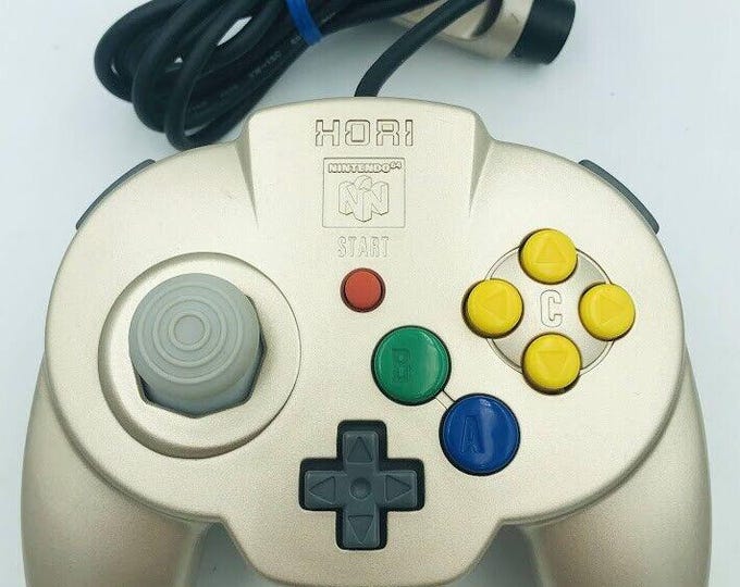 Nintendo 64 Hori Pad Mini Controller N64 Gold Clean/excellent Authentic ...
