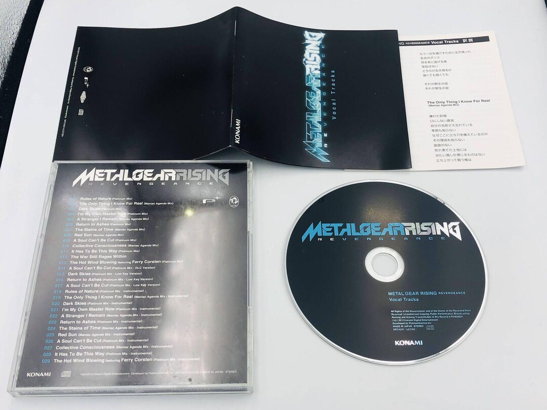 Metal Gear Rising Revengence Vocal Tracks Original Soundtrack CD Japan ...