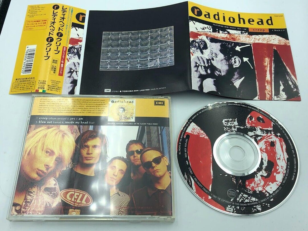 Radiohead Creep Japan 5" Maxi CD Single TOCP-8129 W/ Obi +PS 1994 Thom ...