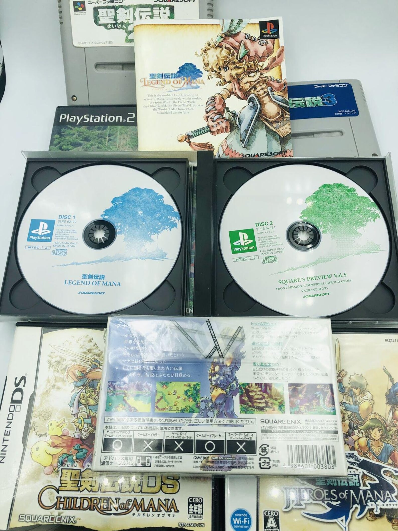 Seiken Densetsu 1 2 3 4 Secret of Mana Full Series 8-game Complete Set ...