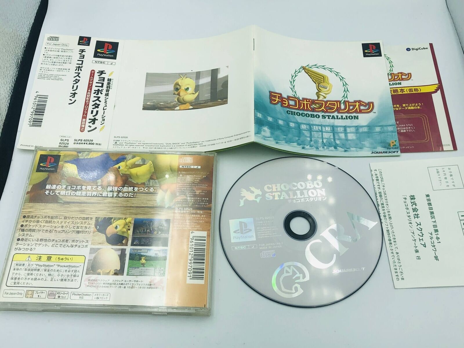 Chocobo Stallion Playstation PS1 Japan COMPLETE Manual With - Etsy