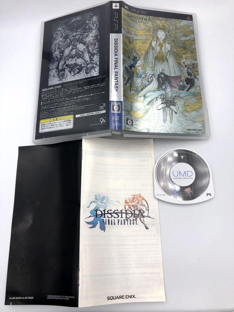 Dissidia Final Fantasy Limited Edition Gold Yoshitaka Amano Cover PSP ...
