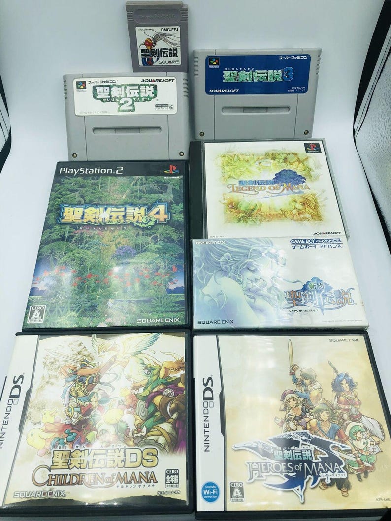 Seiken Densetsu 1 2 3 4 Secret of Mana Full Series 8-game Complete Set ...