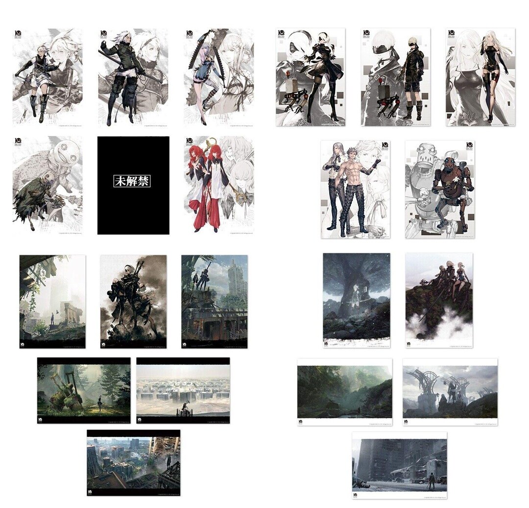 Nier Replicant 10th Anniversary Memorial Set 2 Mini-posters B5 Choice ...