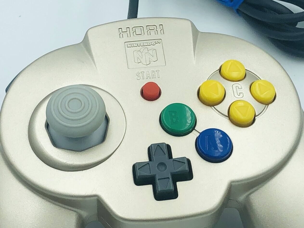 Nintendo 64 Hori Pad Mini Controller N64 Gold Clean/excellent Authentic ...