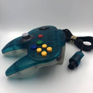Nintendo 64 Controller Bros Authentic Official Clear Blue N64 Atomic ...