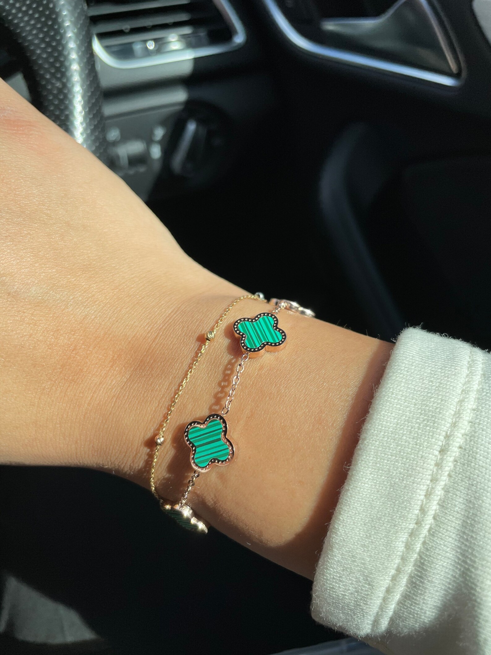 Designer Inspired Four Leaf Clover Bracelet Available In Etsy
