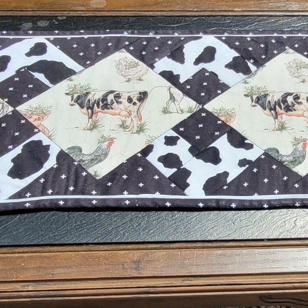 Cow Print Table Runner - Etsy