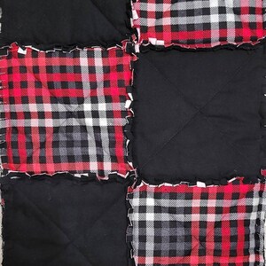 Red Plaid Rag Quilt Large Blanket 65 X 56 Throw Christmas - Etsy