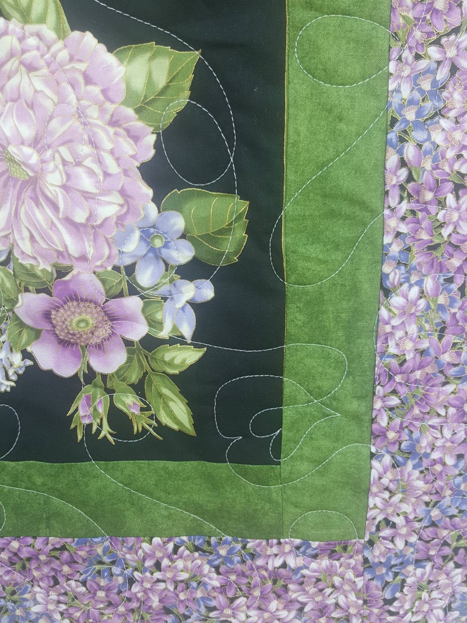 Mauve Floral Handmade Quilt 100x 85 Quilt | Etsy