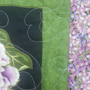 Mauve Floral Handmade Quilt - 100"x 85" Quilt - Handmade - Machine ...